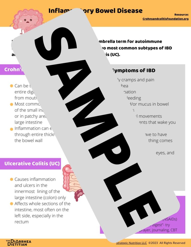 Inflammatory Bowel Disease Factsheet (Free!)