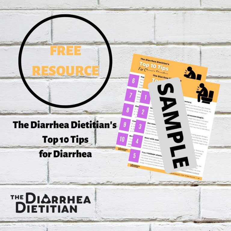 The Diarrhea Dietitian’s Top 10 Tips for Diarrhea (Free!)